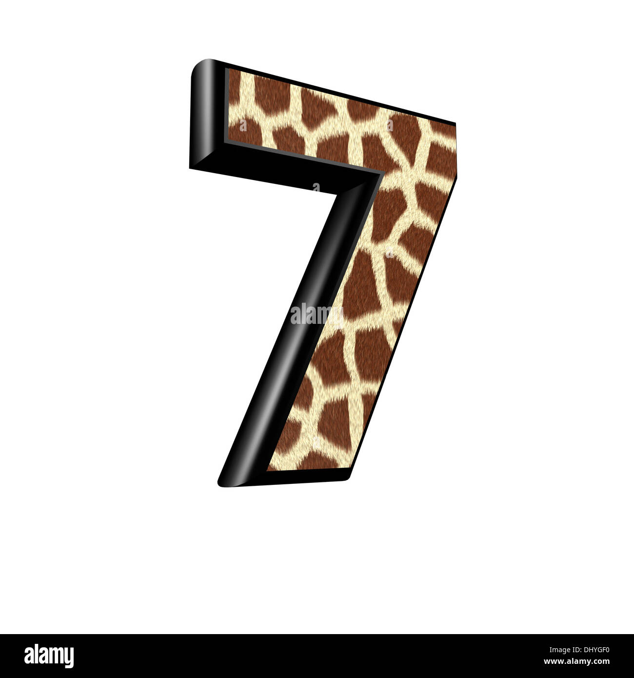 Ziffer 7 isoliert -Fotos und -Bildmaterial in hoher Auflösung – Alamy