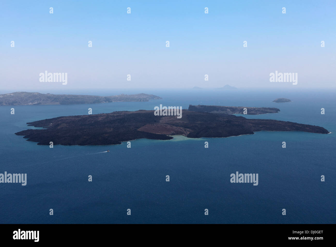 Vulkan auf der Insel Santorini in den Kykladen (Griechenland ...