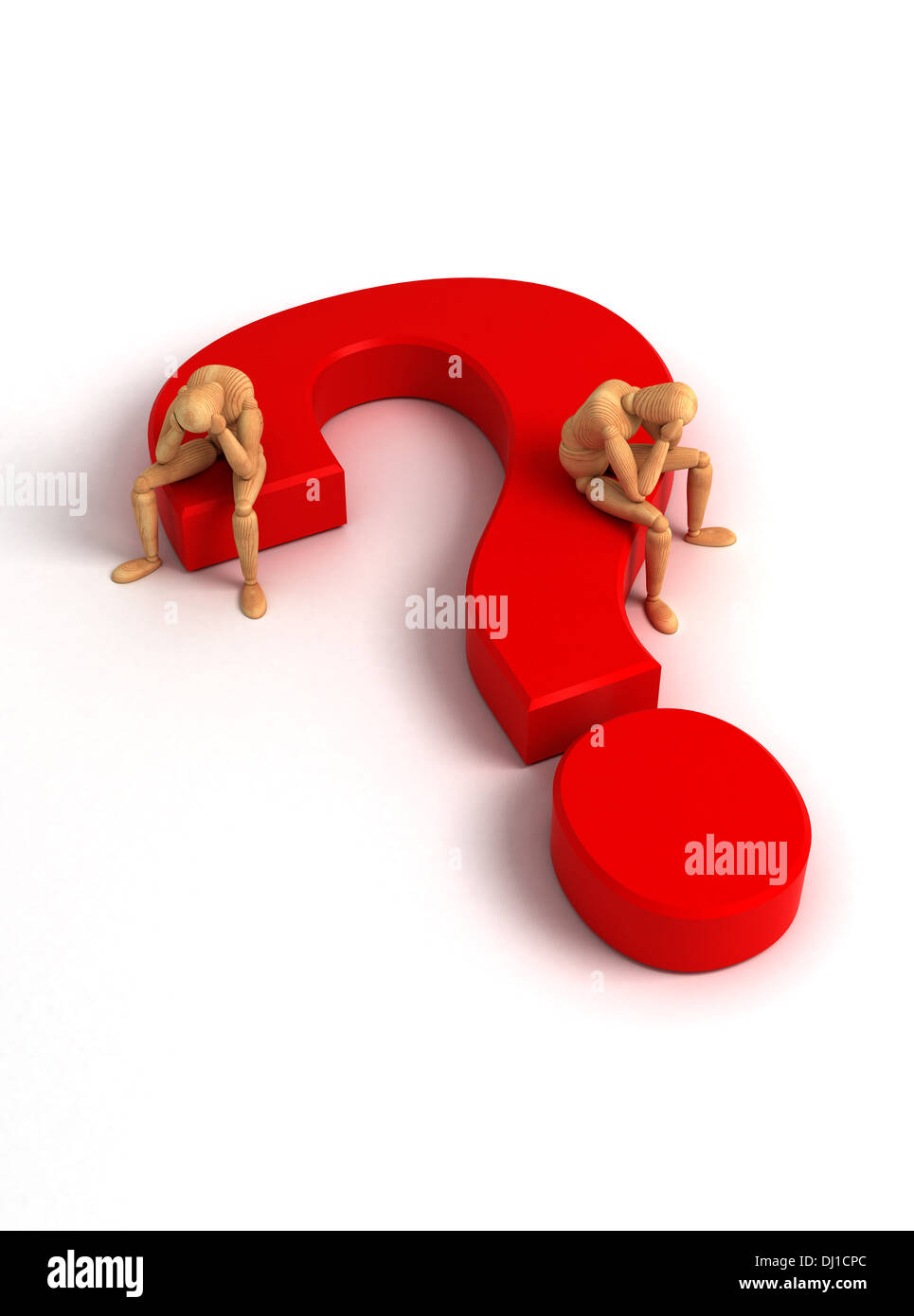 Figure With Question Mark Stockfotos & Figure With Question Mark Bilder ...