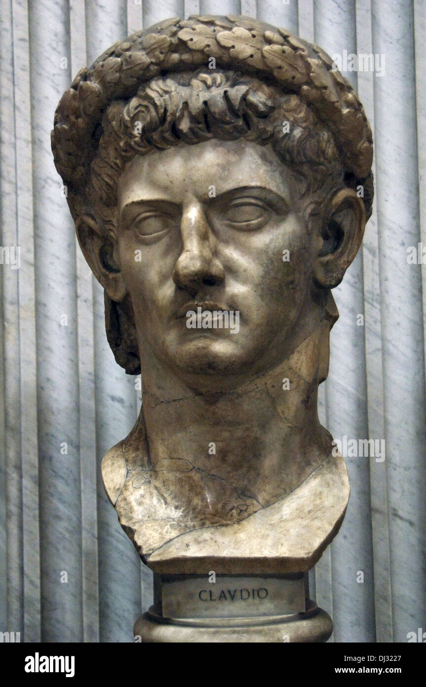 Kaiser Claudius (10 v. Chr. - 54 n. Chr.). Die Büste zeigt Claudius ...