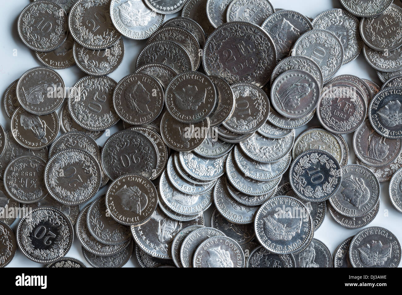 Schweizer franken münzen währung schweizer geld -Fotos und ...