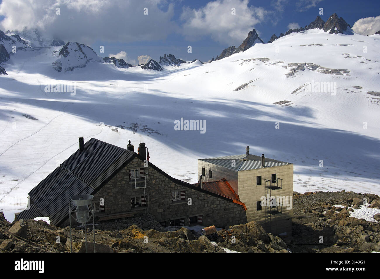 Cabane du Trient, Walliser Alpen, Schweiz Stockfotografie - Alamy