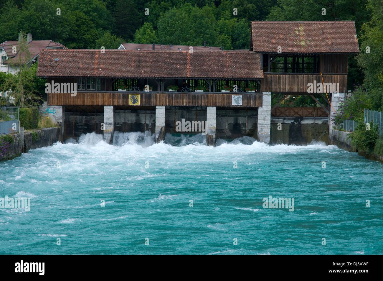 Europa. Schweiz, Kanton Bern. Berner Oberland, Interlaken. Aare ...