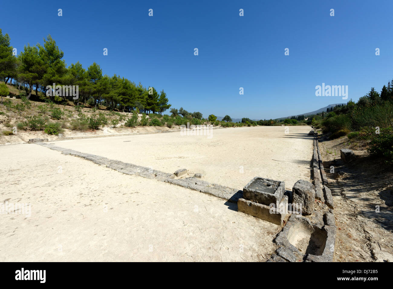 Der ursprüngliche Startlinie (Balbis) mit Steinen am südlichen Ende des ...