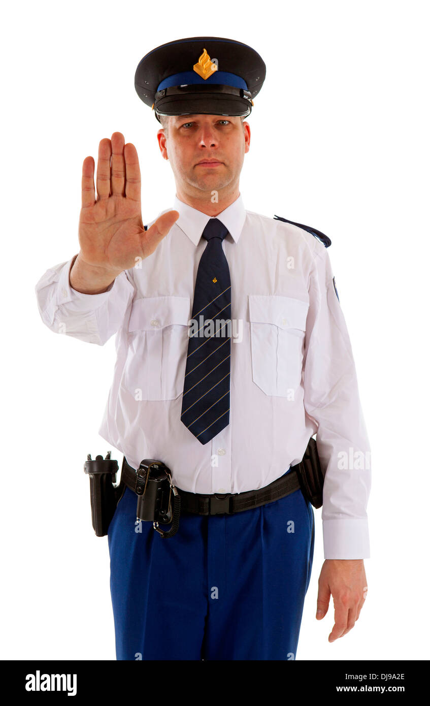 Police Officer Policeman Stop Hand Stockfotos und -bilder Kaufen - Alamy