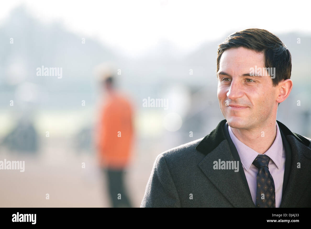 Christoph Bach am Set des Films "Abseitsfalle" SV Erftstolz Stadion in ...