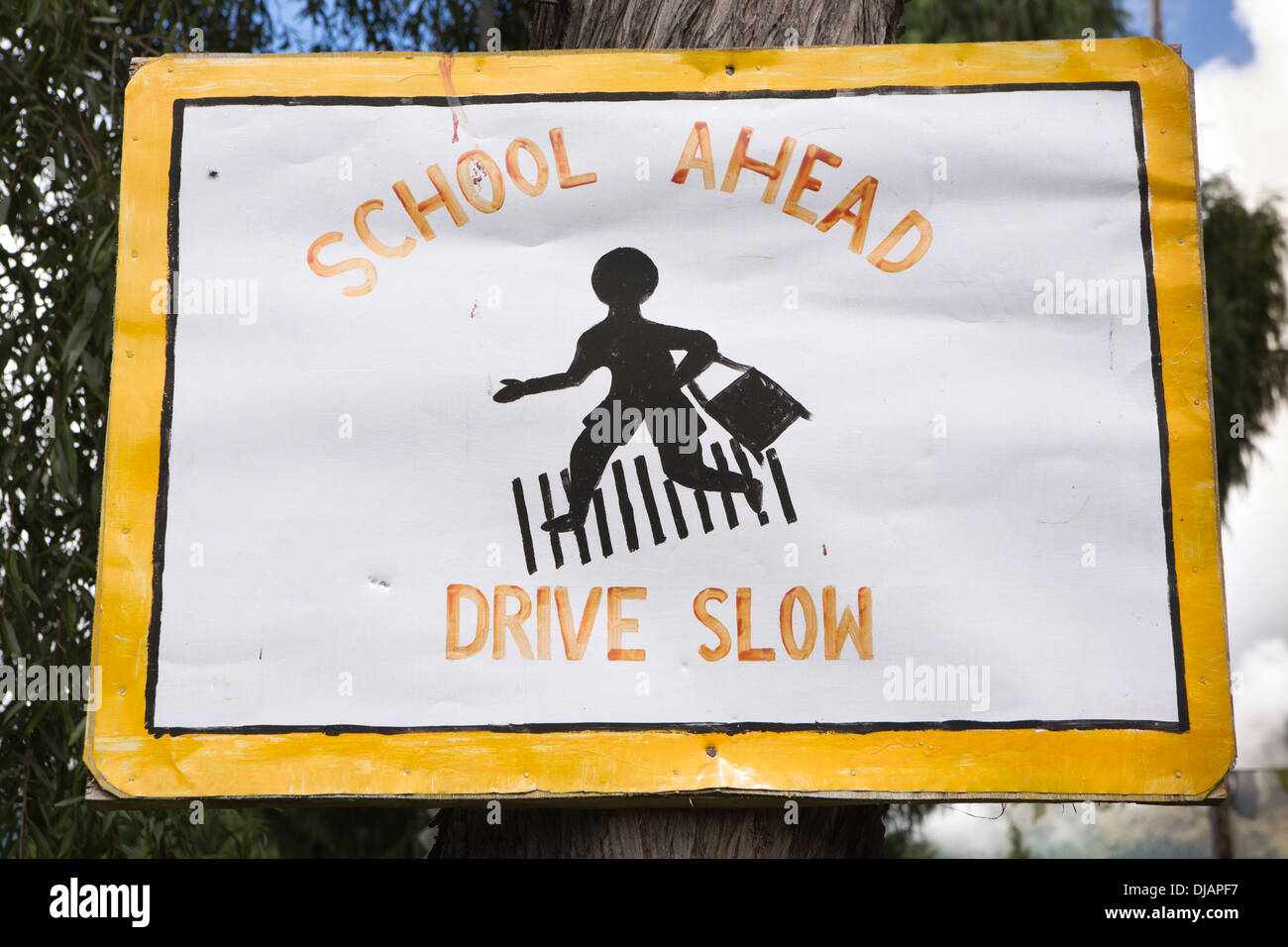 Gemalte Verkehrszeichen Stockfotos und -bilder Kaufen - Alamy