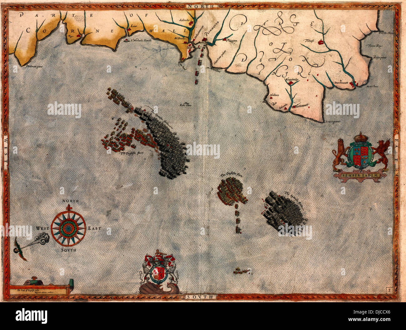 English Channel Map Stockfotos und -bilder Kaufen - Alamy