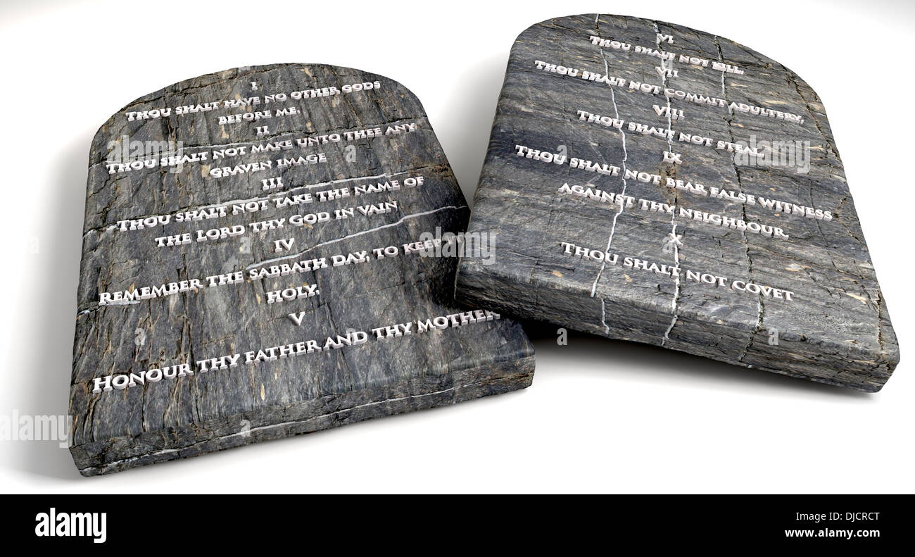 Ten Commandments Tablets Stockfotos und -bilder Kaufen - Alamy