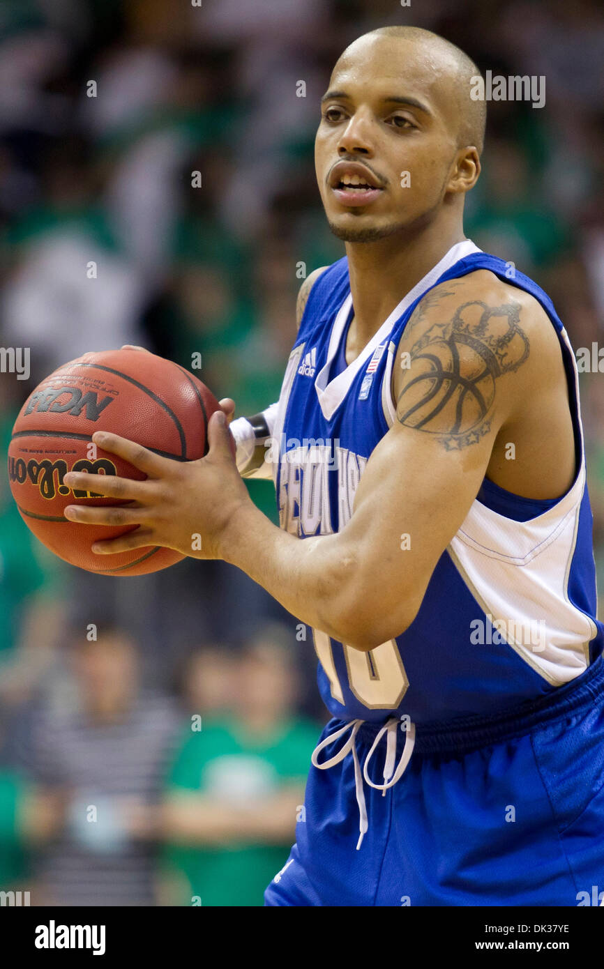 26. Februar 2011 - South Bend, Indiana, sieht US - Seton Hall Wächter ...