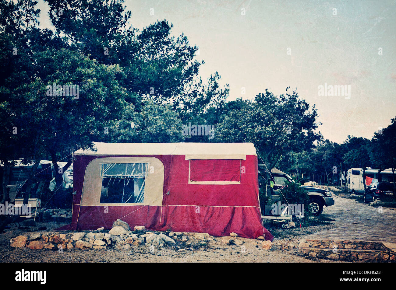 Camping Village Simuni, Insel Pag, Kroatien, Europa Stockfotografie - Alamy