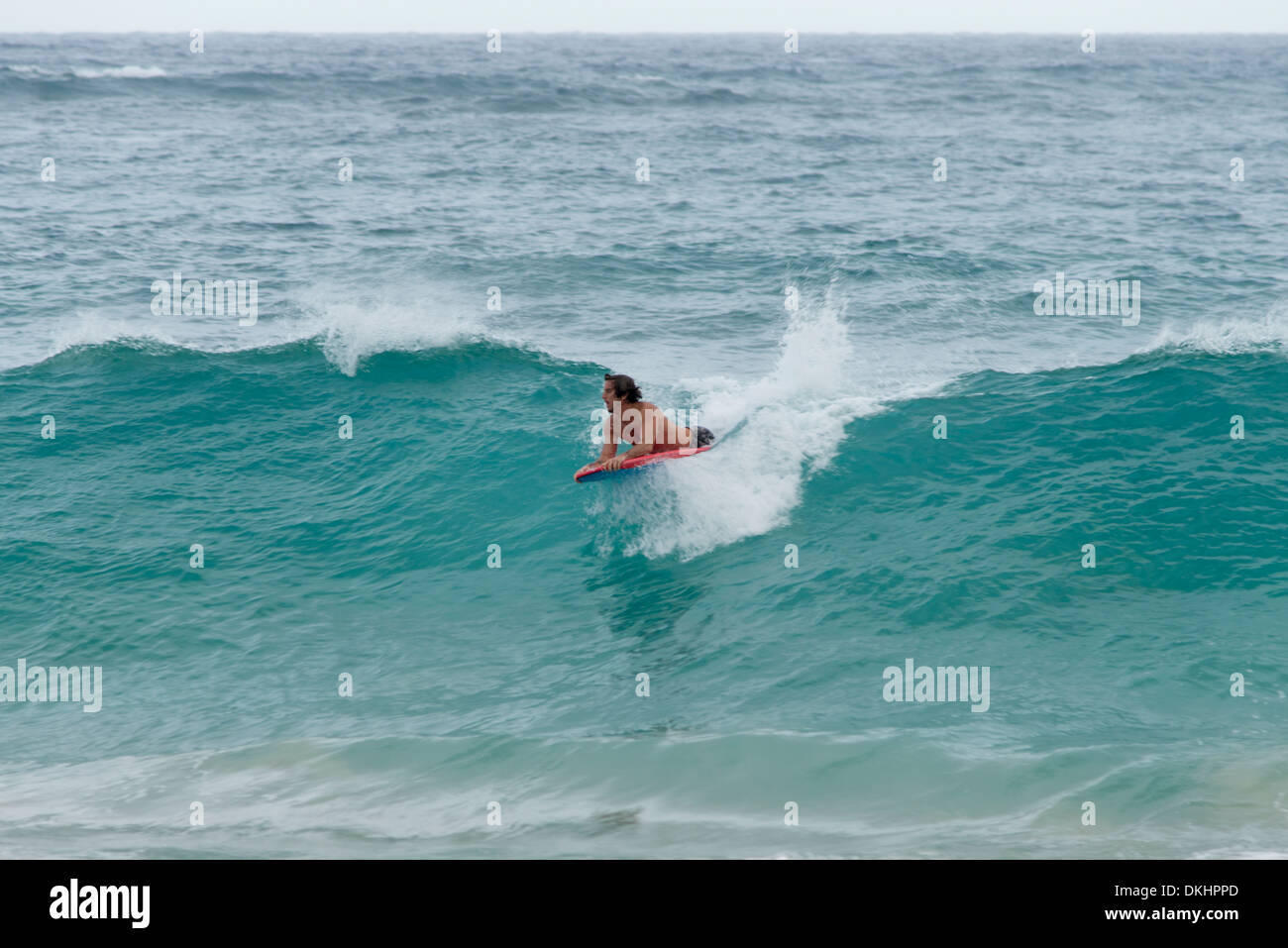 Man surfen, Sandy Beach, Hawaii Kai, Honolulu, Oahu, Hawaii, USA ...