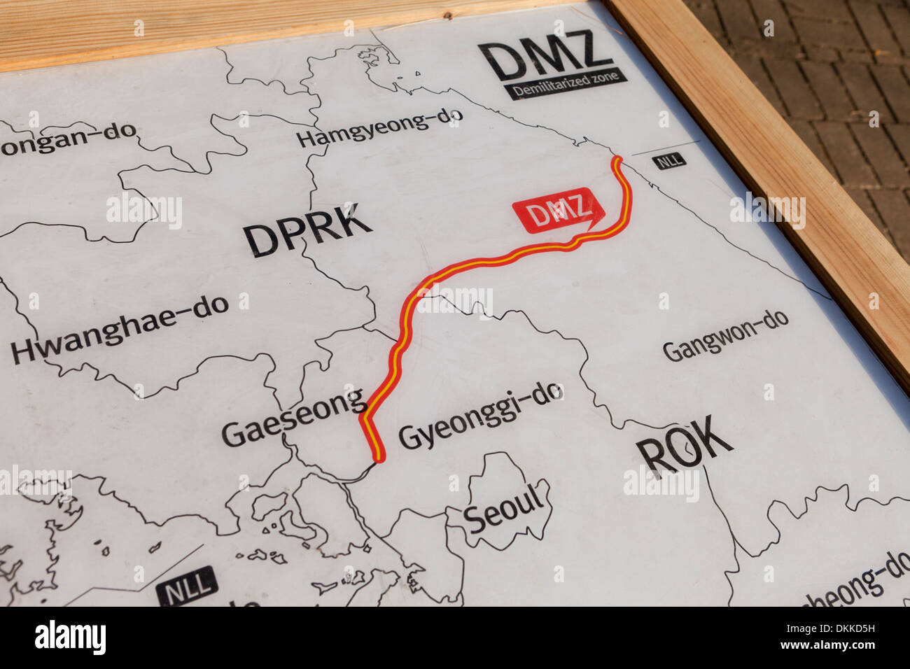 Korea dmz map -Fotos und -Bildmaterial in hoher Auflösung – Alamy