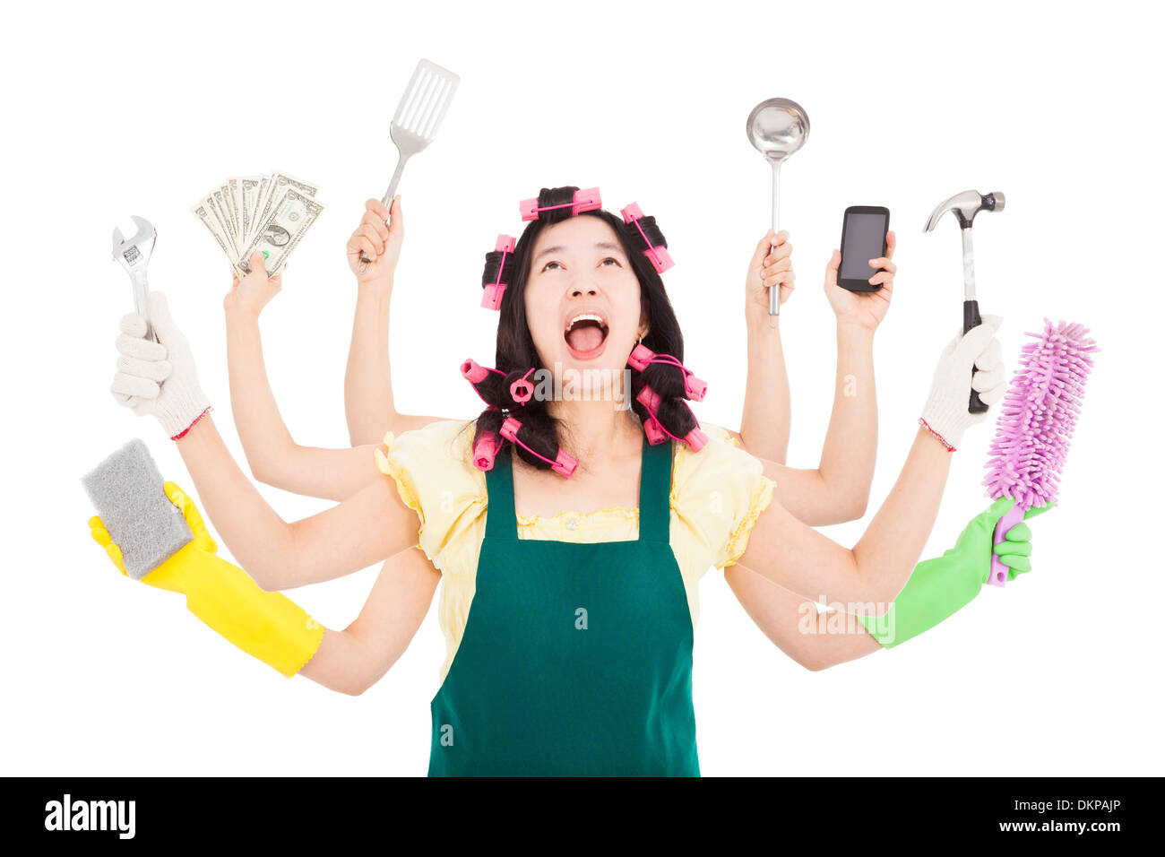 Multitasking frau -Fotos und -Bildmaterial in hoher Auflösung – Alamy