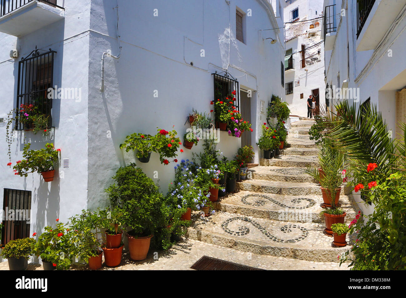 Frigiliana Malaga Andalusien Stadt Blumen Pueblo Spanien Europa ...