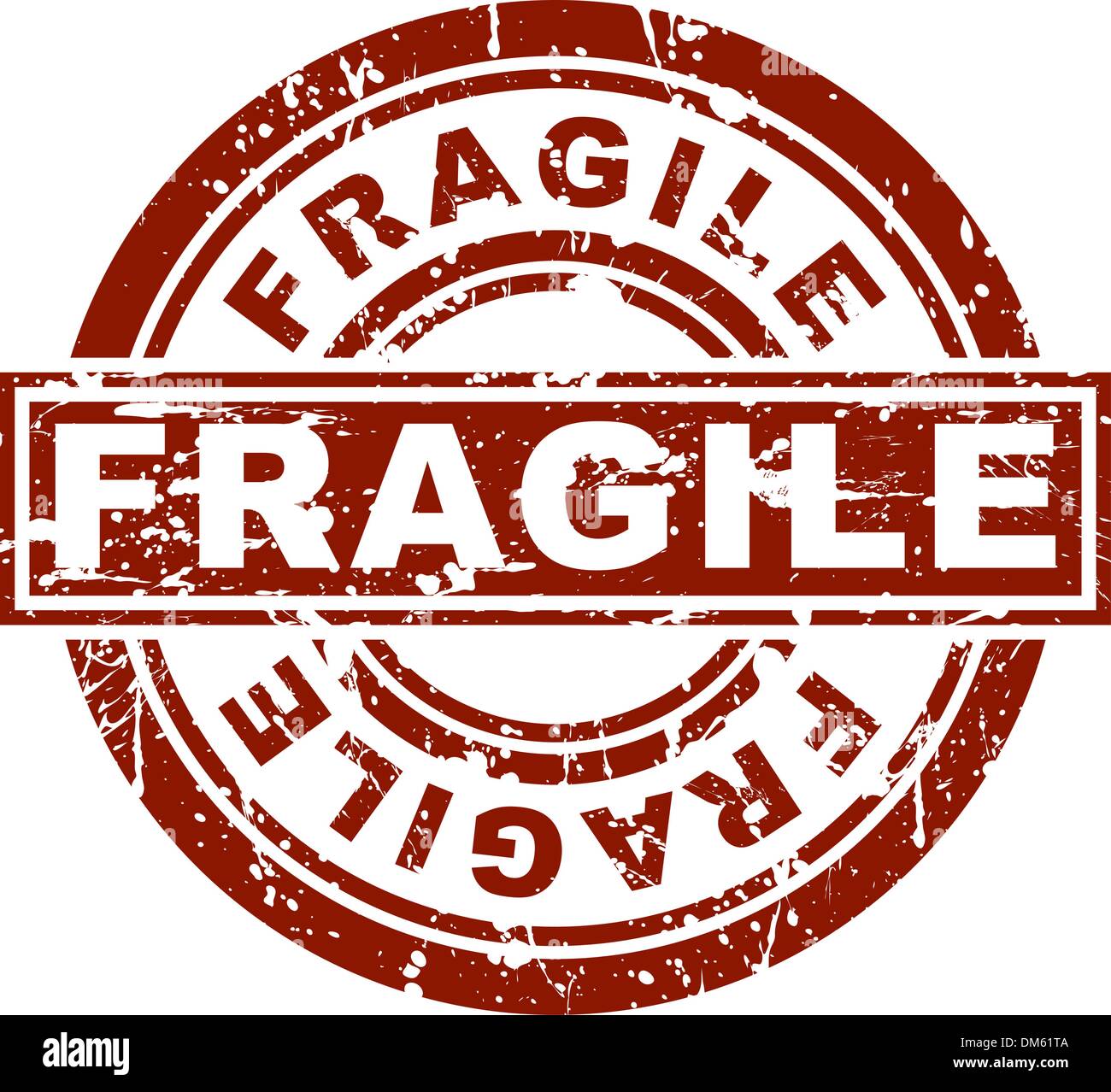 Handle with care stamp Stock-Vektorgrafiken kaufen - Alamy