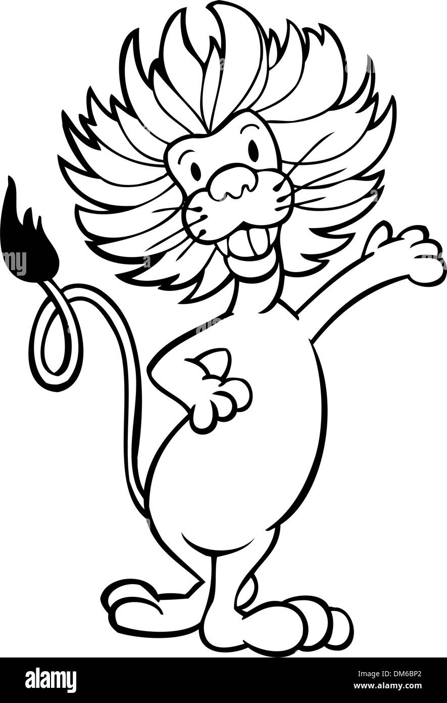 Cartoon löwe clipart Schwarzweiß-Stockfotos und -bilder - Alamy