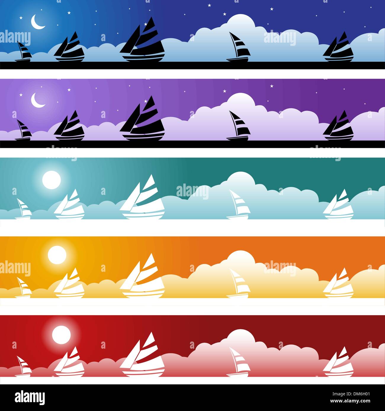 Segelboot ozeanbilder Stock-Vektorgrafiken kaufen - Alamy