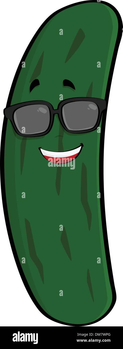 Cucumber vegetable cartoon illustration Stock-Vektorgrafiken kaufen ...