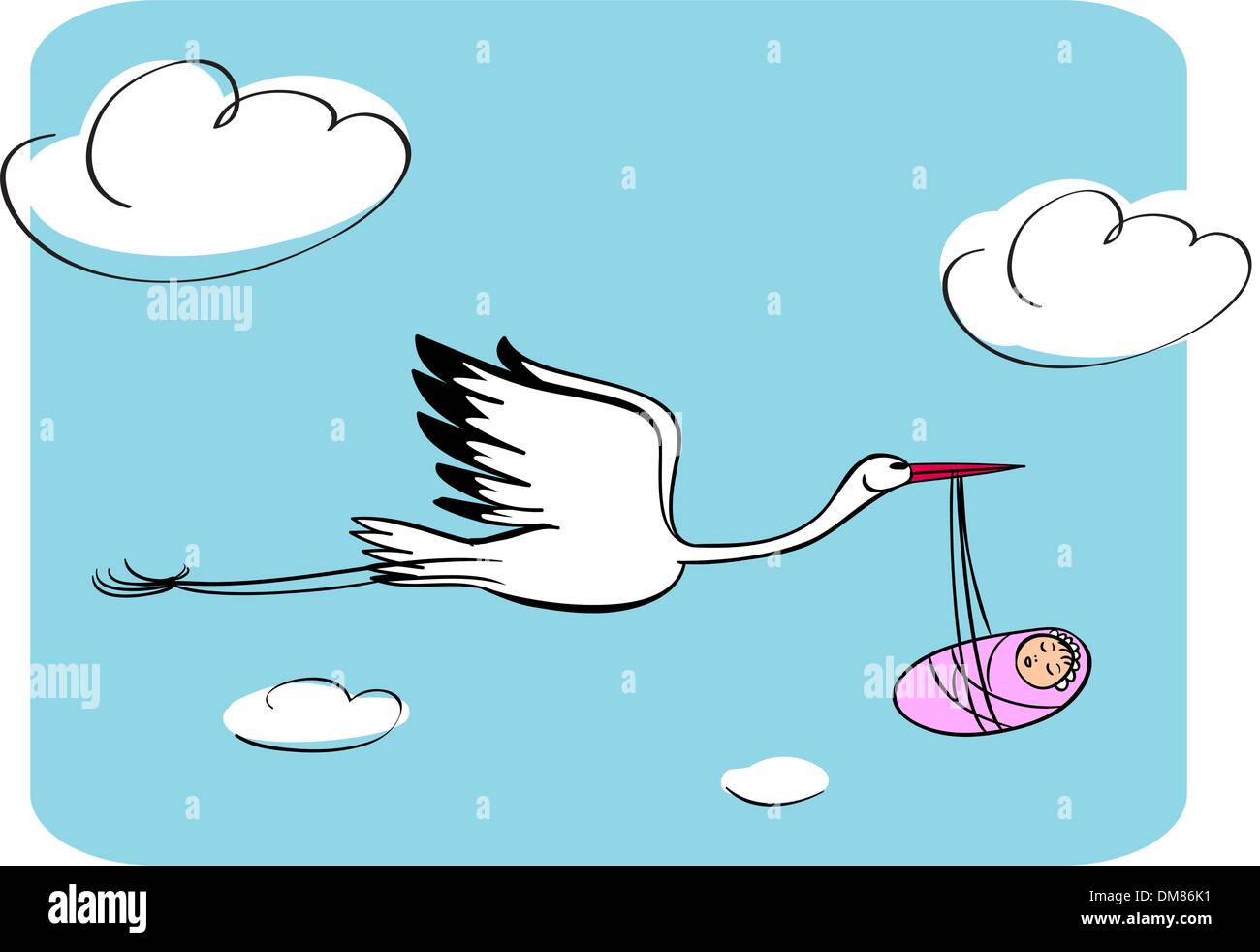 Storch Mit Baby und Mädchen Stockfotos und -bilder Kaufen - Alamy