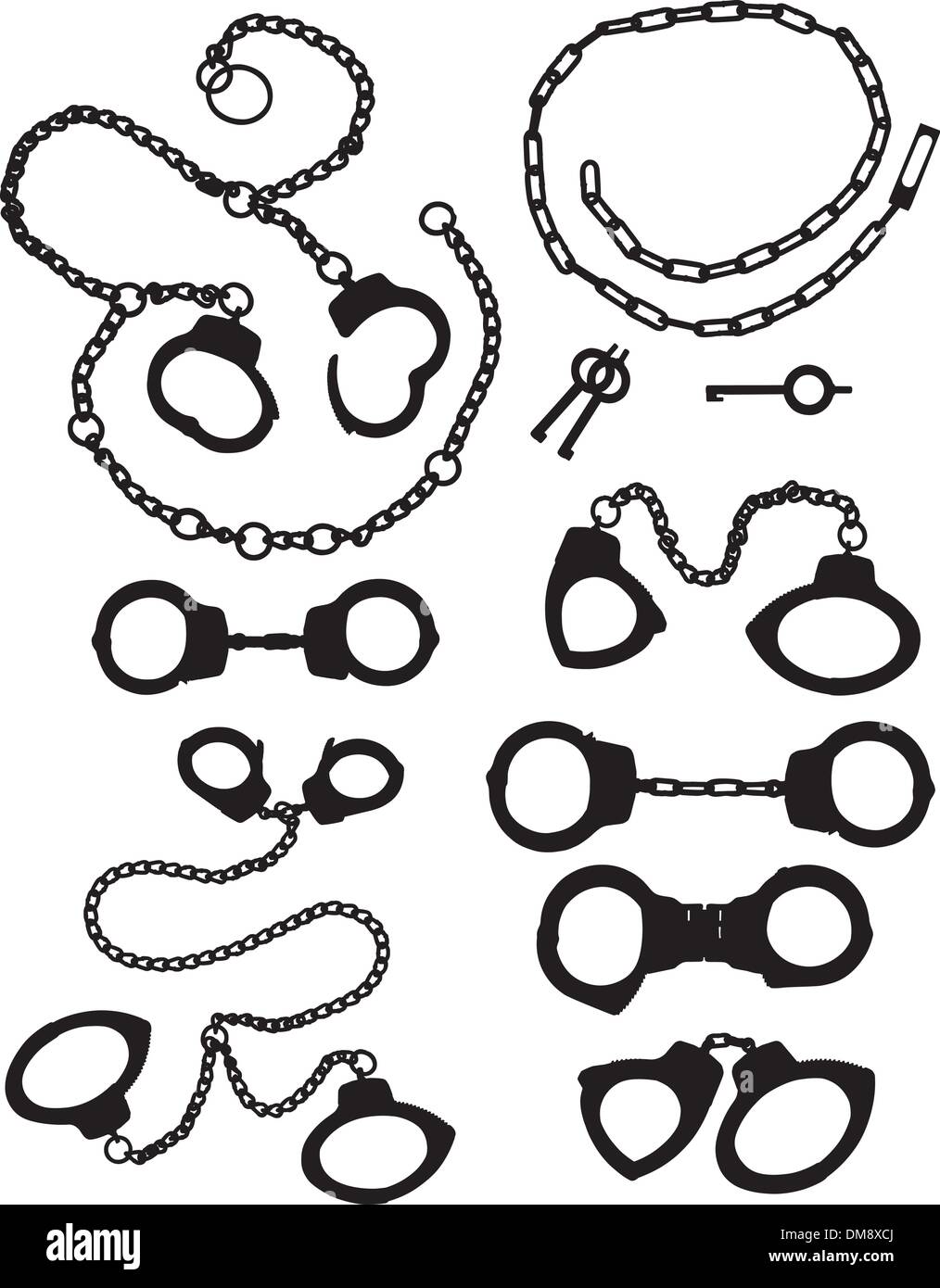 Handschellen silhouette Stock-Vektorgrafiken kaufen - Alamy