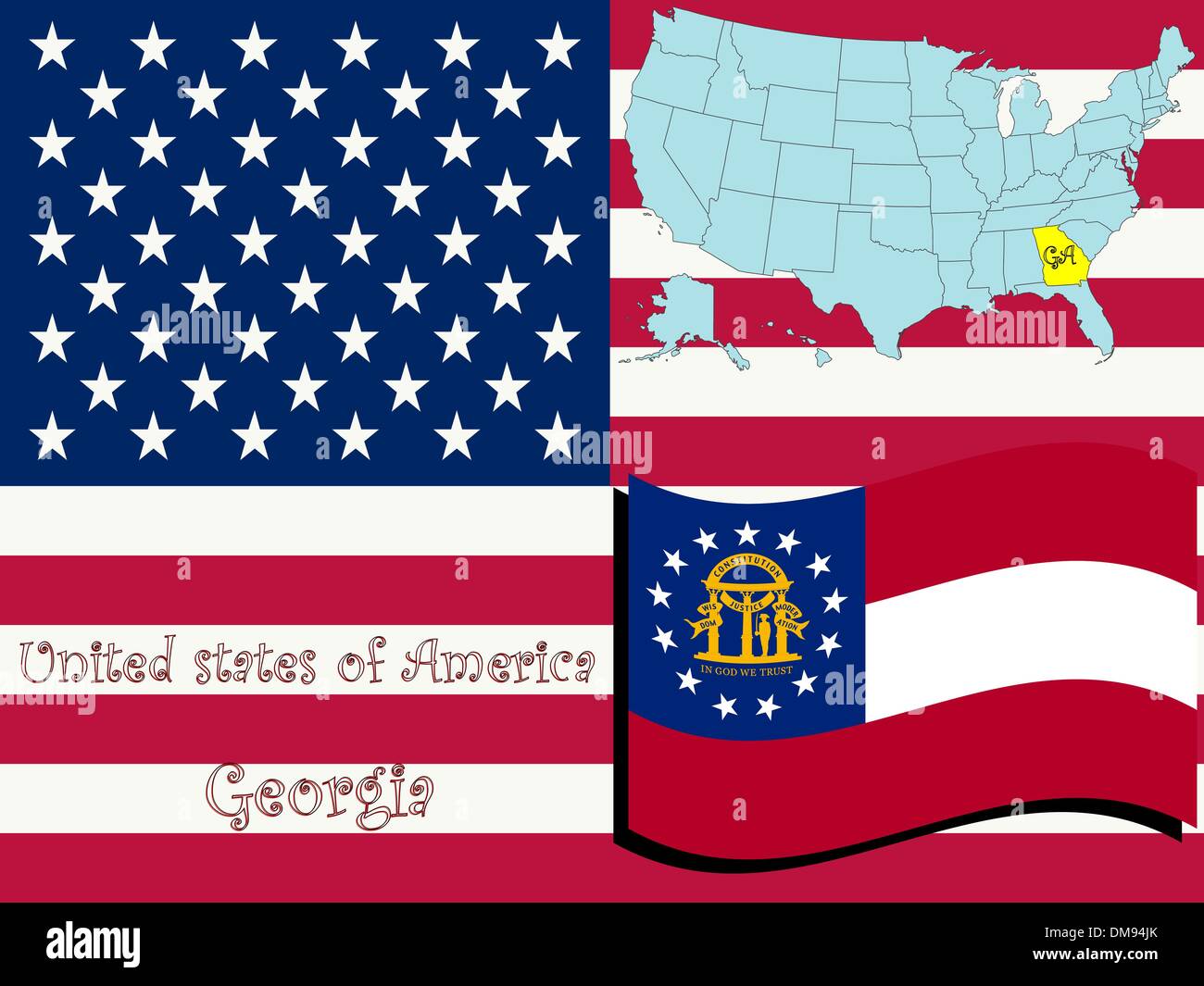 Political map of georgia Stock-Vektorgrafiken kaufen - Alamy