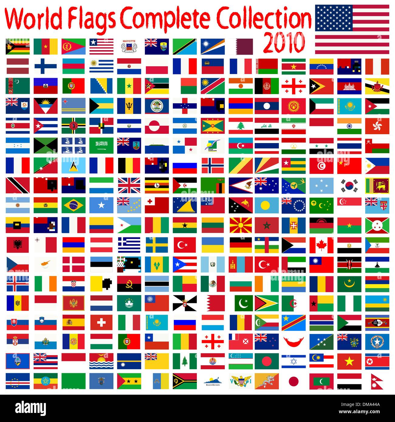 Official country flags world map Stock-Vektorgrafiken kaufen - Alamy