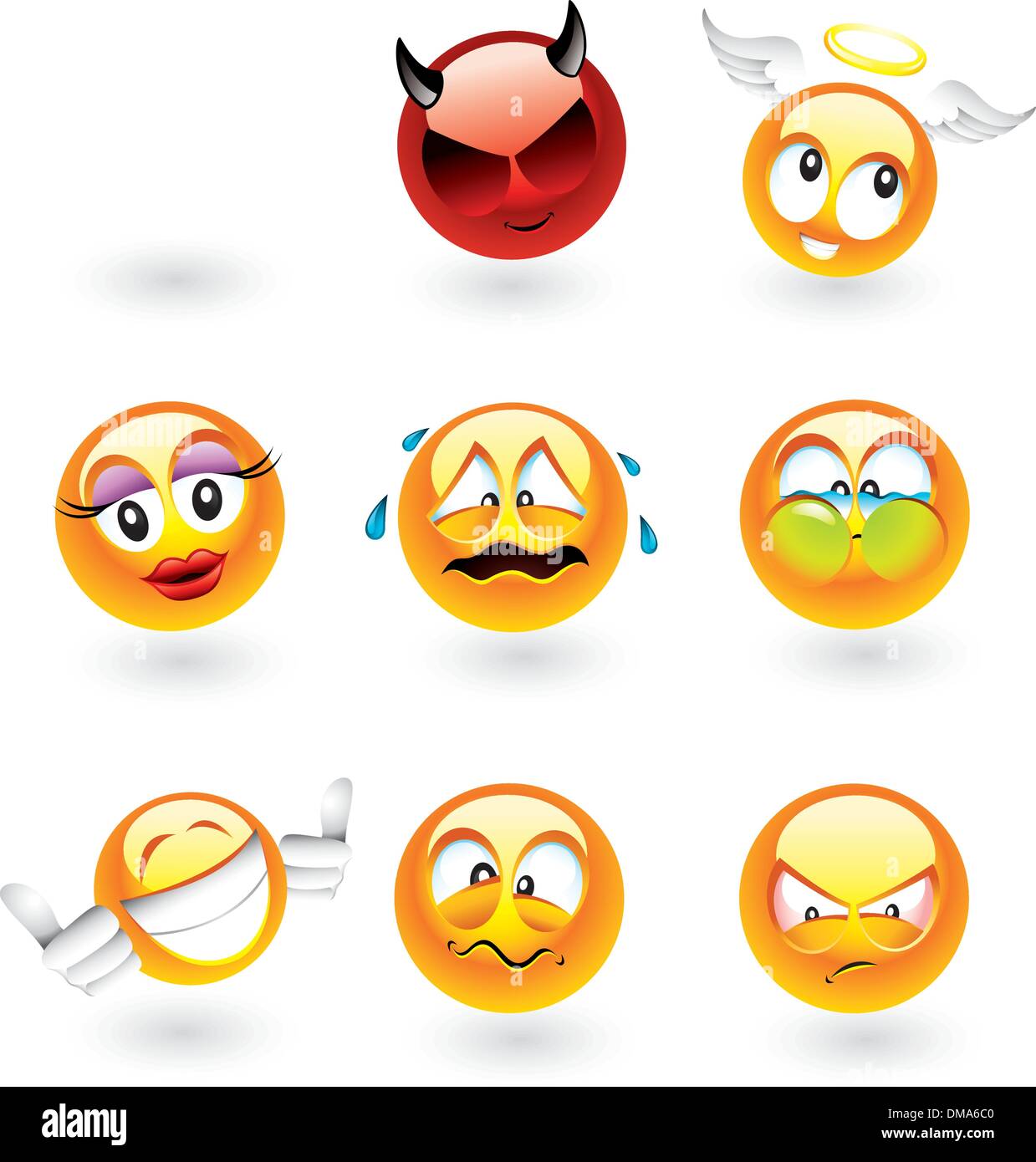 Emoticon smiley yellow sick Stock-Vektorgrafiken kaufen - Alamy