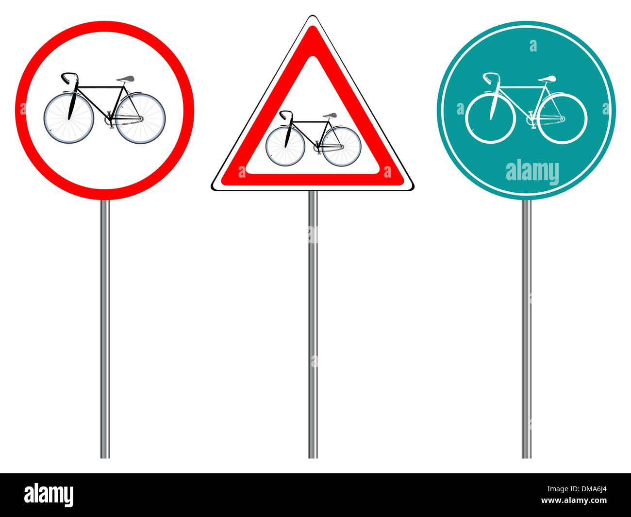 Blaue fahrradschilder Stock-Vektorgrafiken kaufen - Alamy