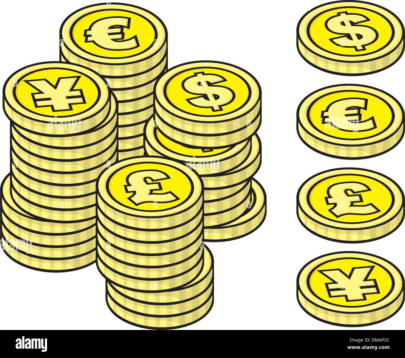 Münzen euro Stock-Vektorgrafiken kaufen - Alamy