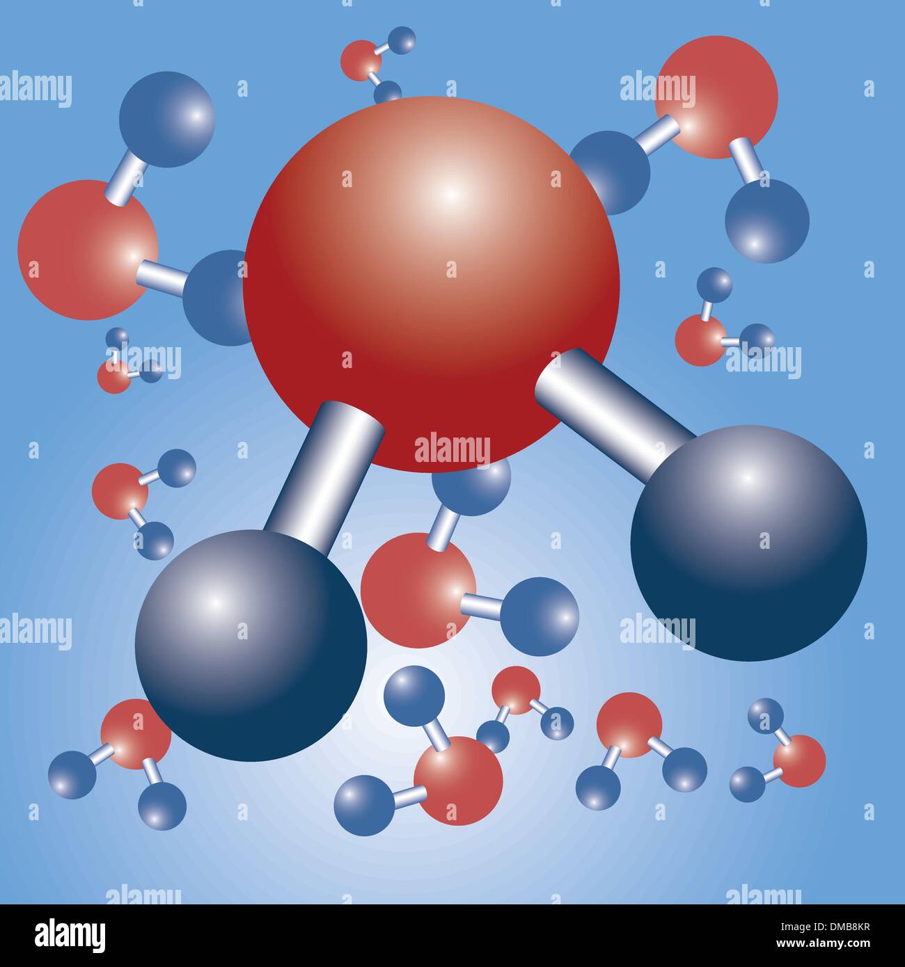 H2o Water Chemical Formula Illustration Stockfotos und -bilder Kaufen ...