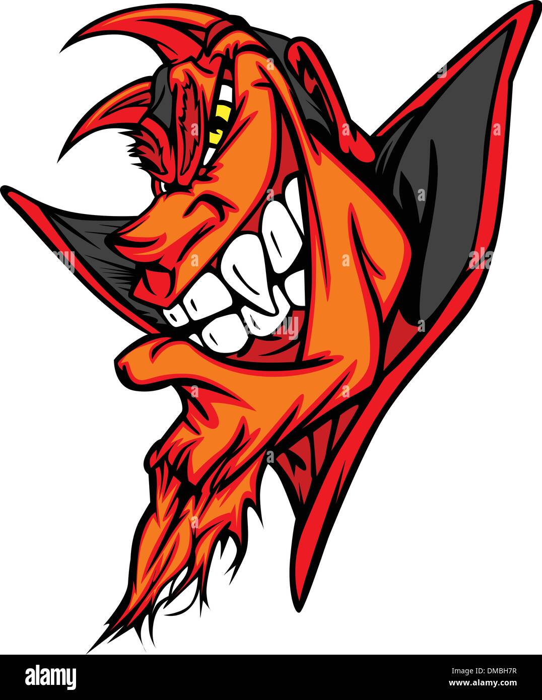 Devil demon head vector illustration Stock-Vektorgrafiken kaufen - Alamy