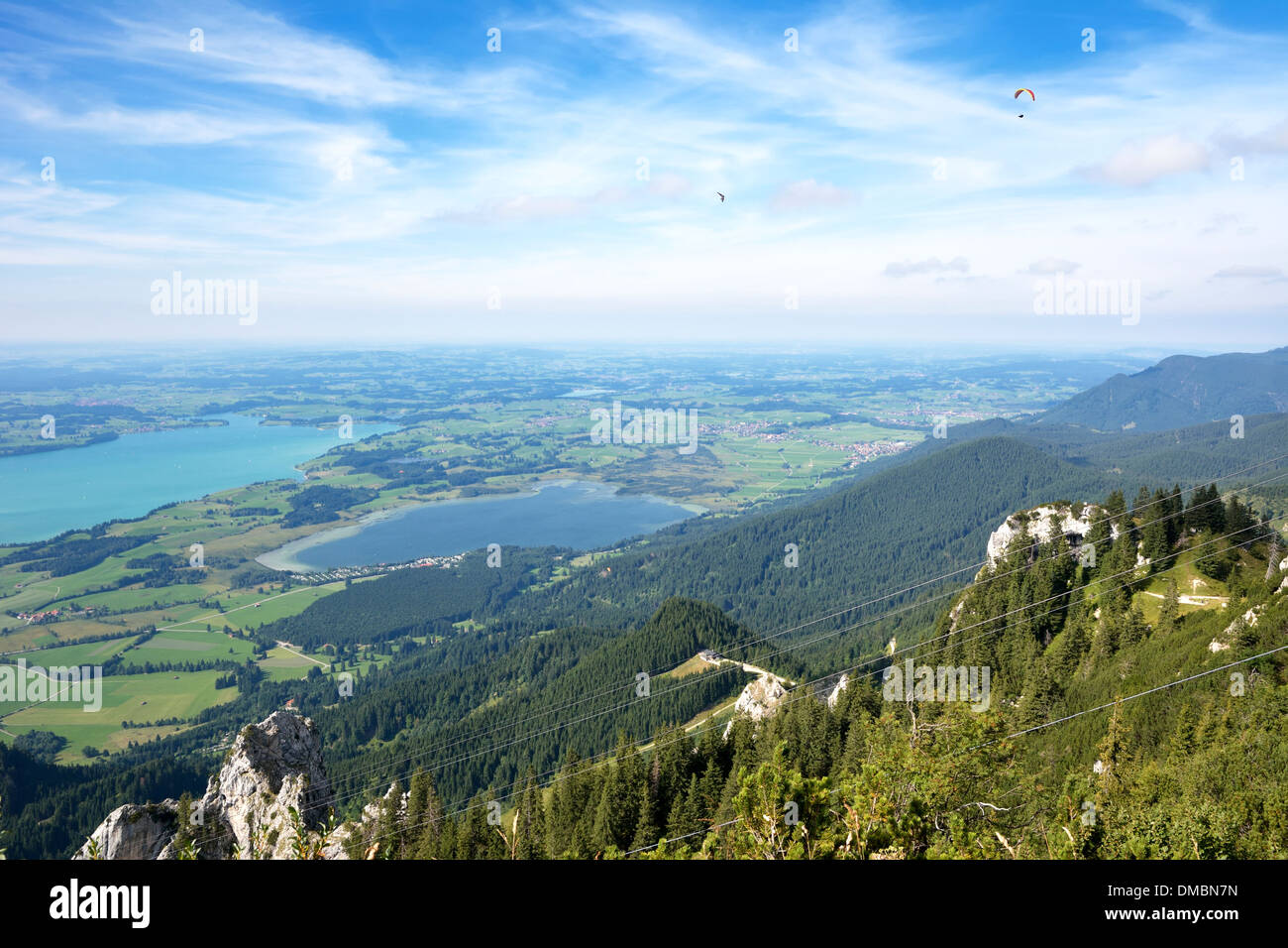 See Forggensee und See Bannwaldsee in Füssen (Bayern, Deutschland ...