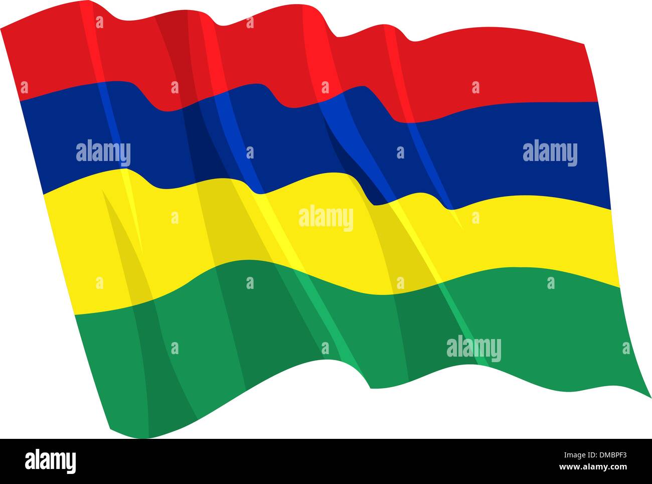 Flag of the mauritius Stock-Vektorgrafiken kaufen - Alamy