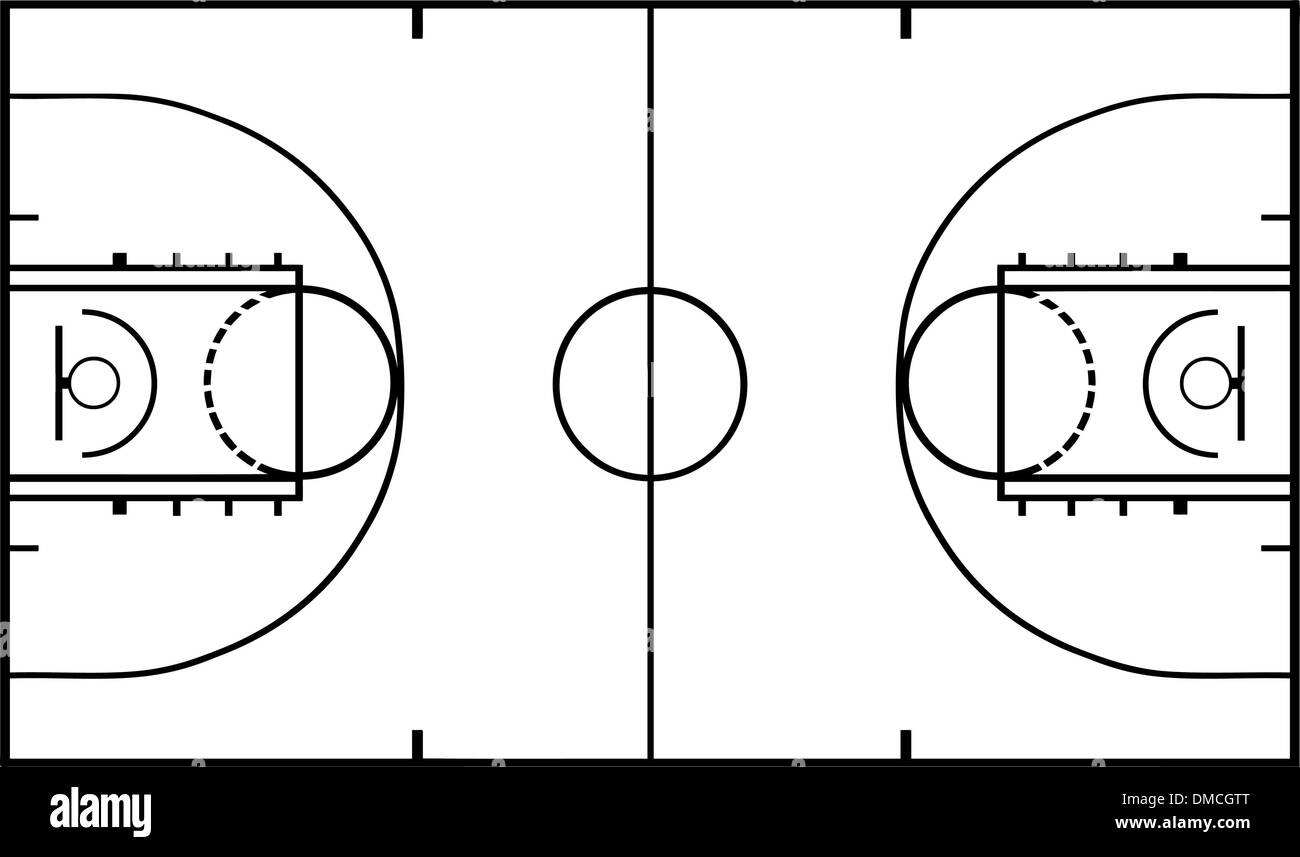Basketball court illustration Stock-Vektorgrafiken kaufen - Alamy