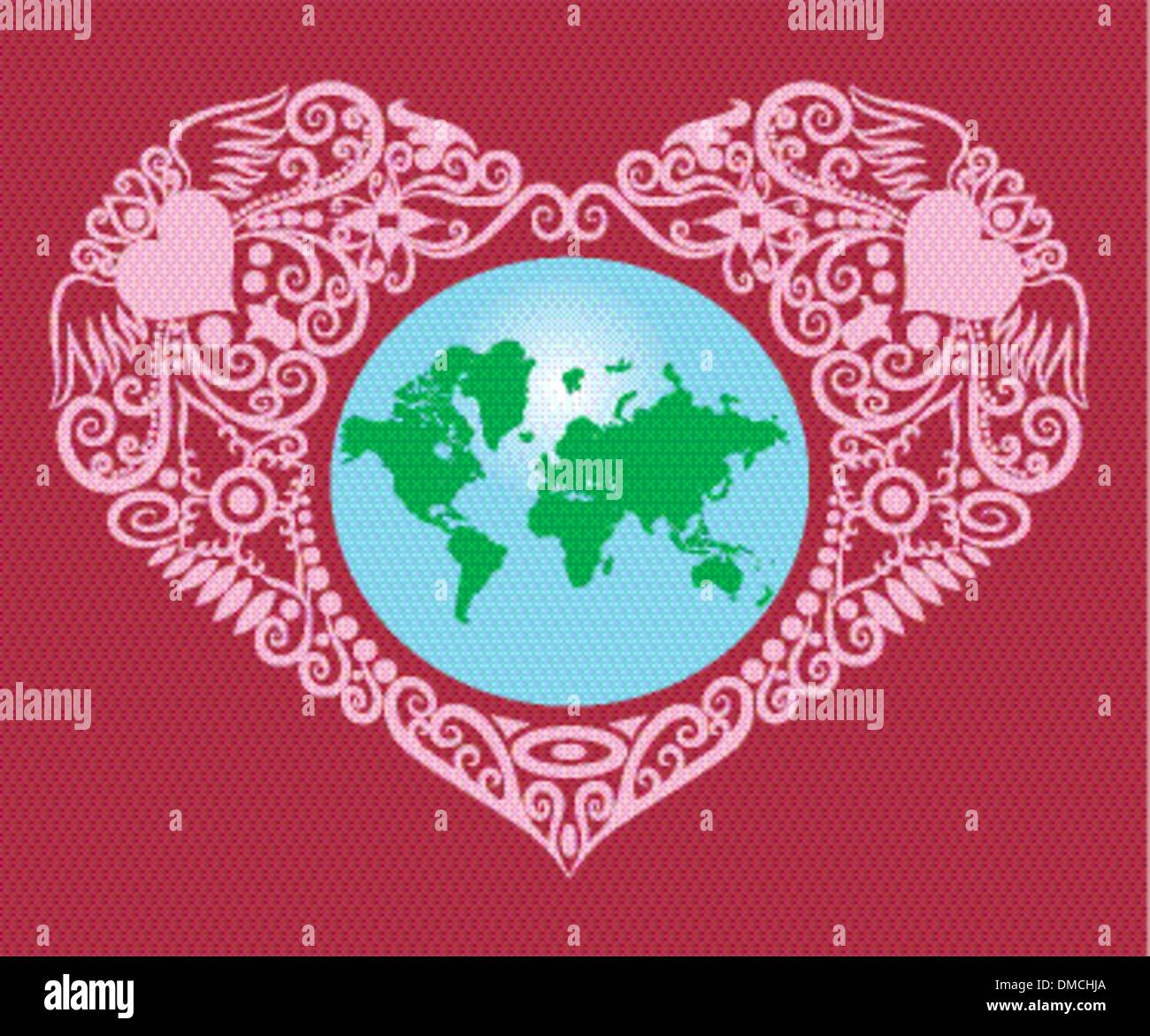 Liebe zur erde Stock-Vektorgrafiken kaufen - Alamy