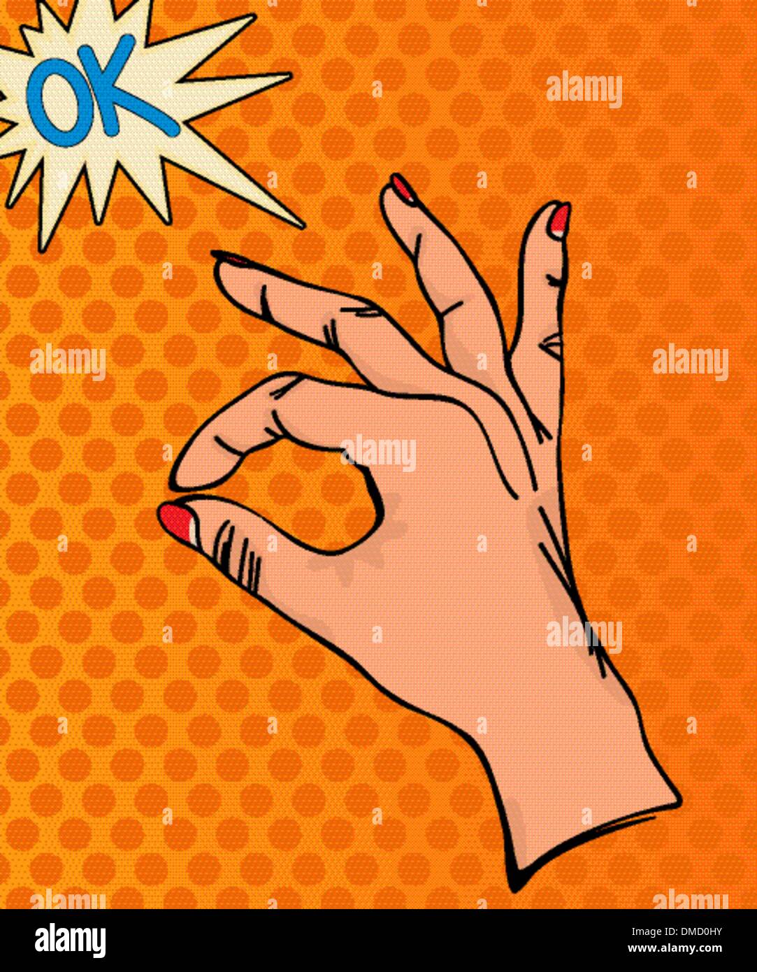 Okay hand Stock-Vektorgrafiken kaufen - Alamy