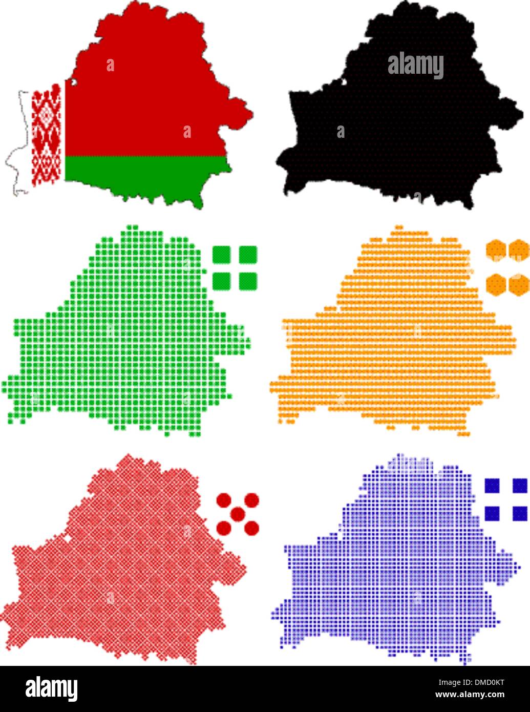 Belarus map Stock-Vektorgrafiken kaufen - Alamy