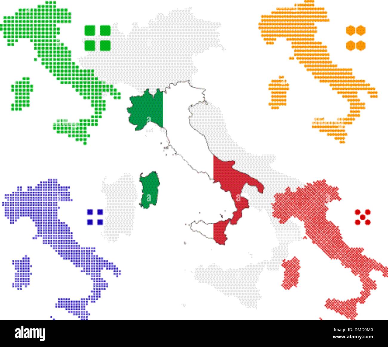 Italien karte umriss vektor -Fotos und -Bildmaterial in hoher Auflösung ...