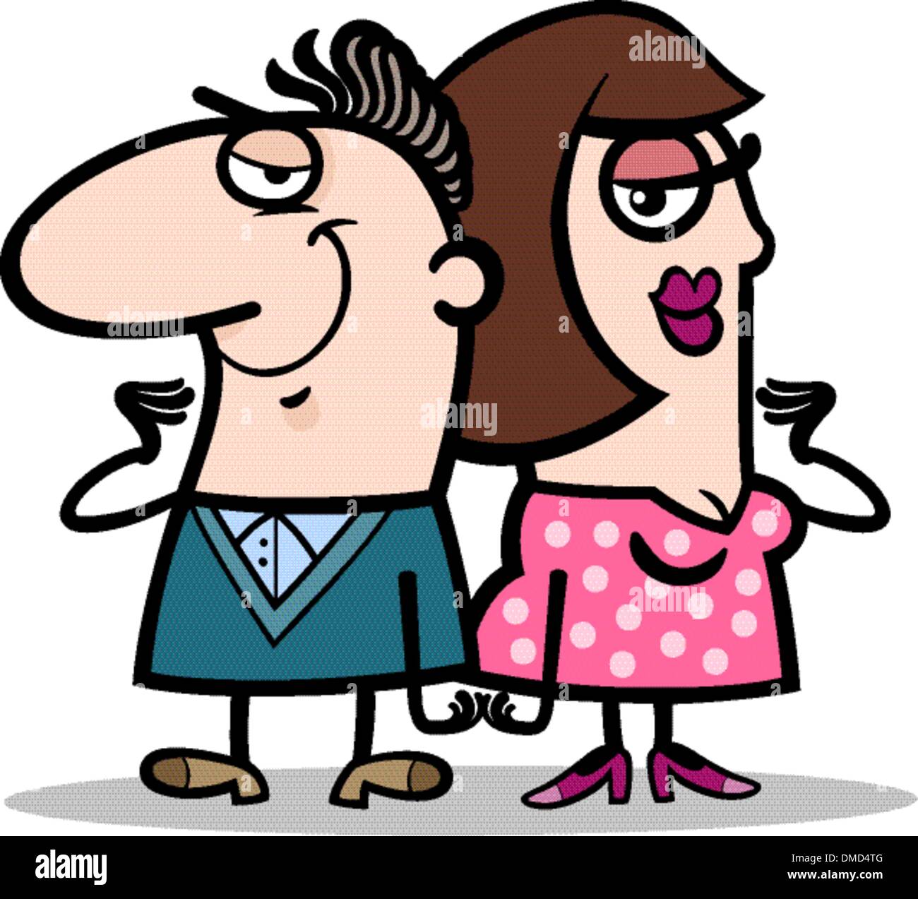 Cartoon shy woman Stock-Vektorgrafiken kaufen - Alamy
