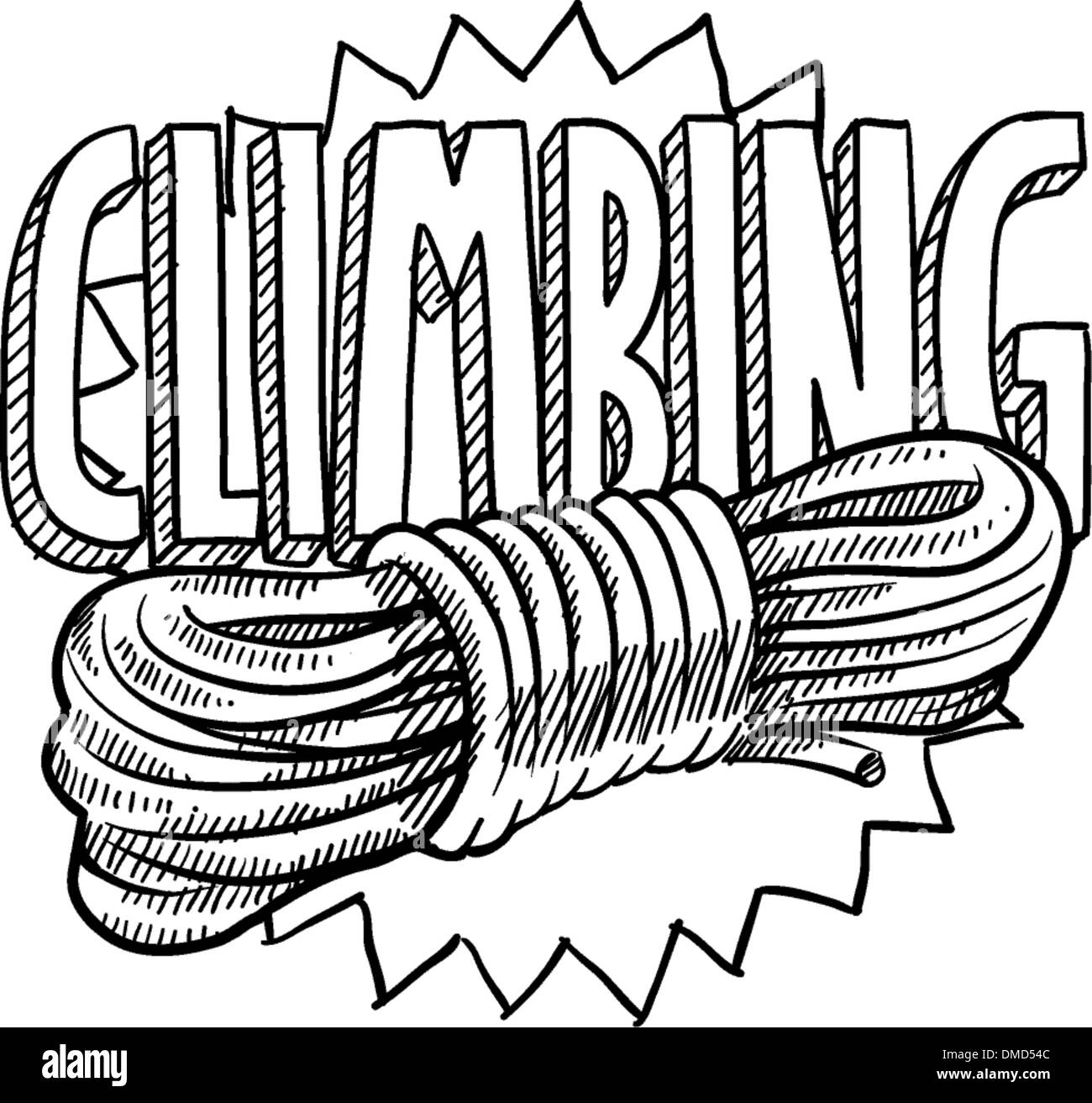 Mountain climbing sketch -Fotos und -Bildmaterial in hoher Auflösung ...