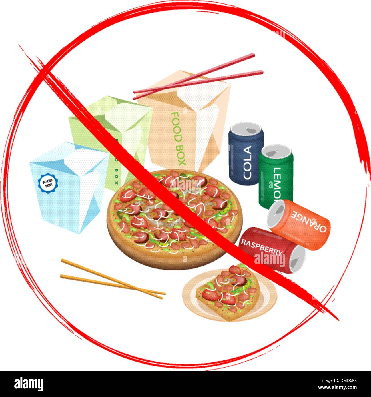 Unhealthy Fast Food Caution Stockfotos und -bilder Kaufen - Alamy