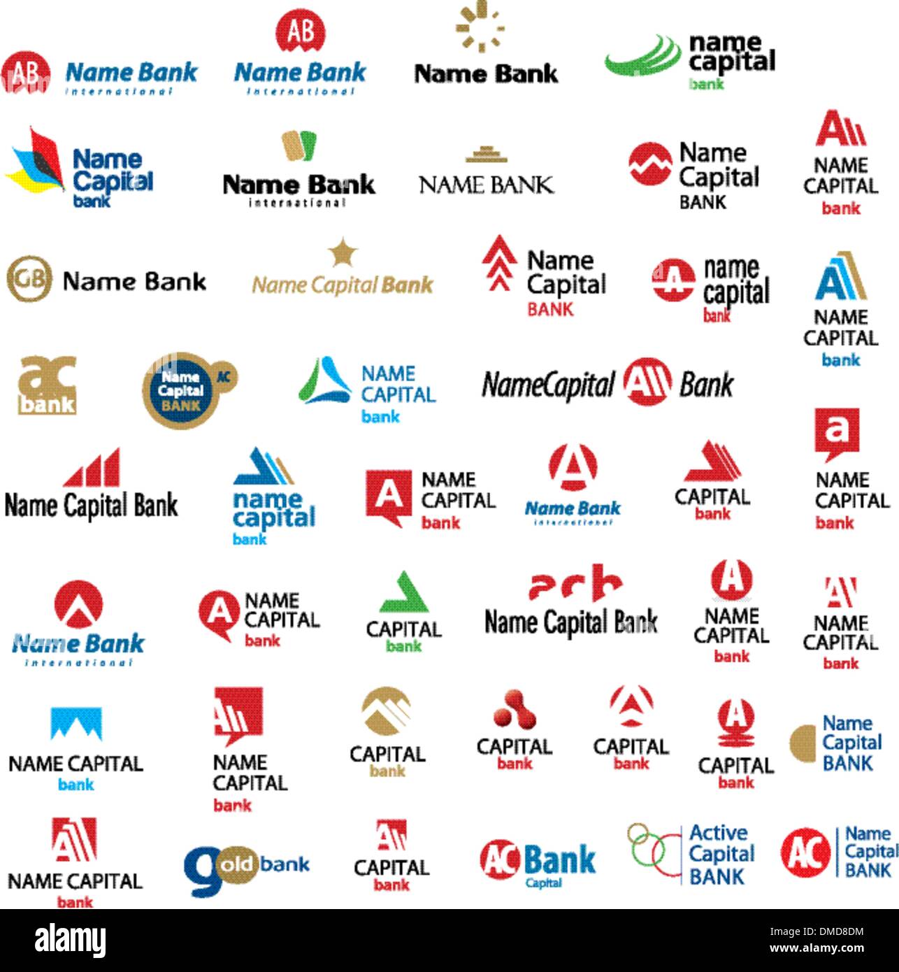 vielseitige Sammlung von universelle Symbole Zeichen logos Stock ...