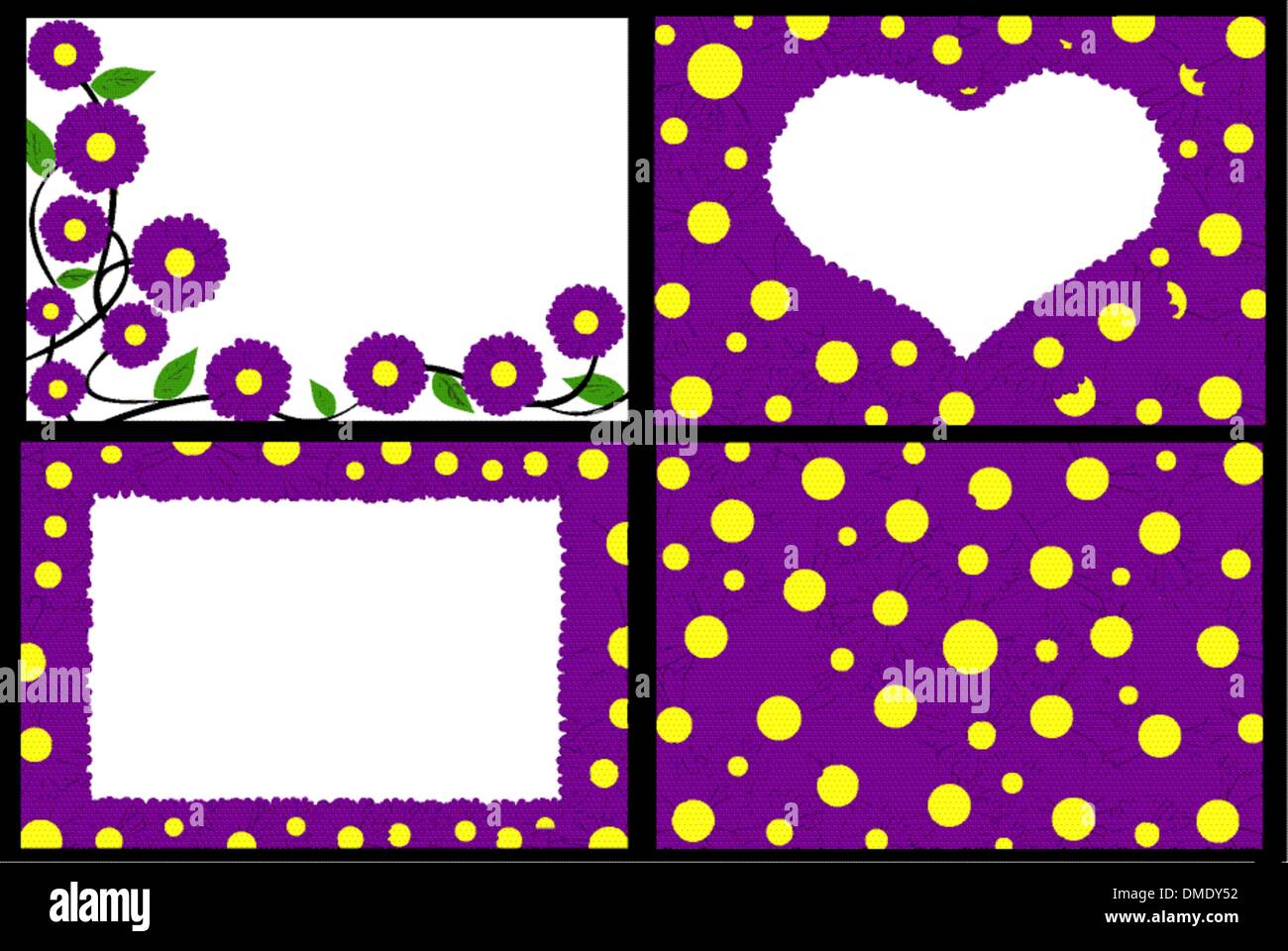 Lila collage Stock-Vektorgrafiken kaufen - Alamy