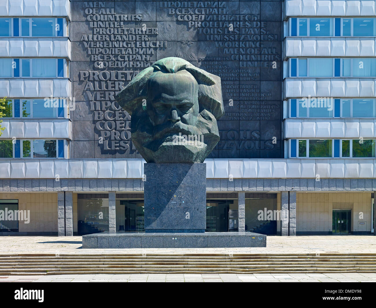 Karl-Marx-Monument in Chemnitz, Sachsen, Deutschland Stockfotografie ...