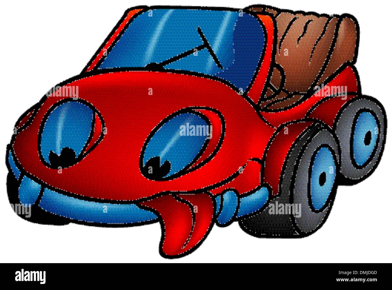 Auto comic red -Fotos und -Bildmaterial in hoher Auflösung – Alamy