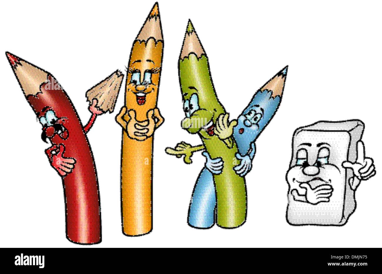 Crayons cartoon -Fotos und -Bildmaterial in hoher Auflösung – Alamy