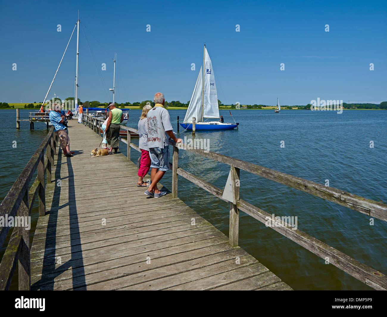 Anlegestelle in Sieseby an der Schlei, Kreis Rendsburg-Eckernförde ...