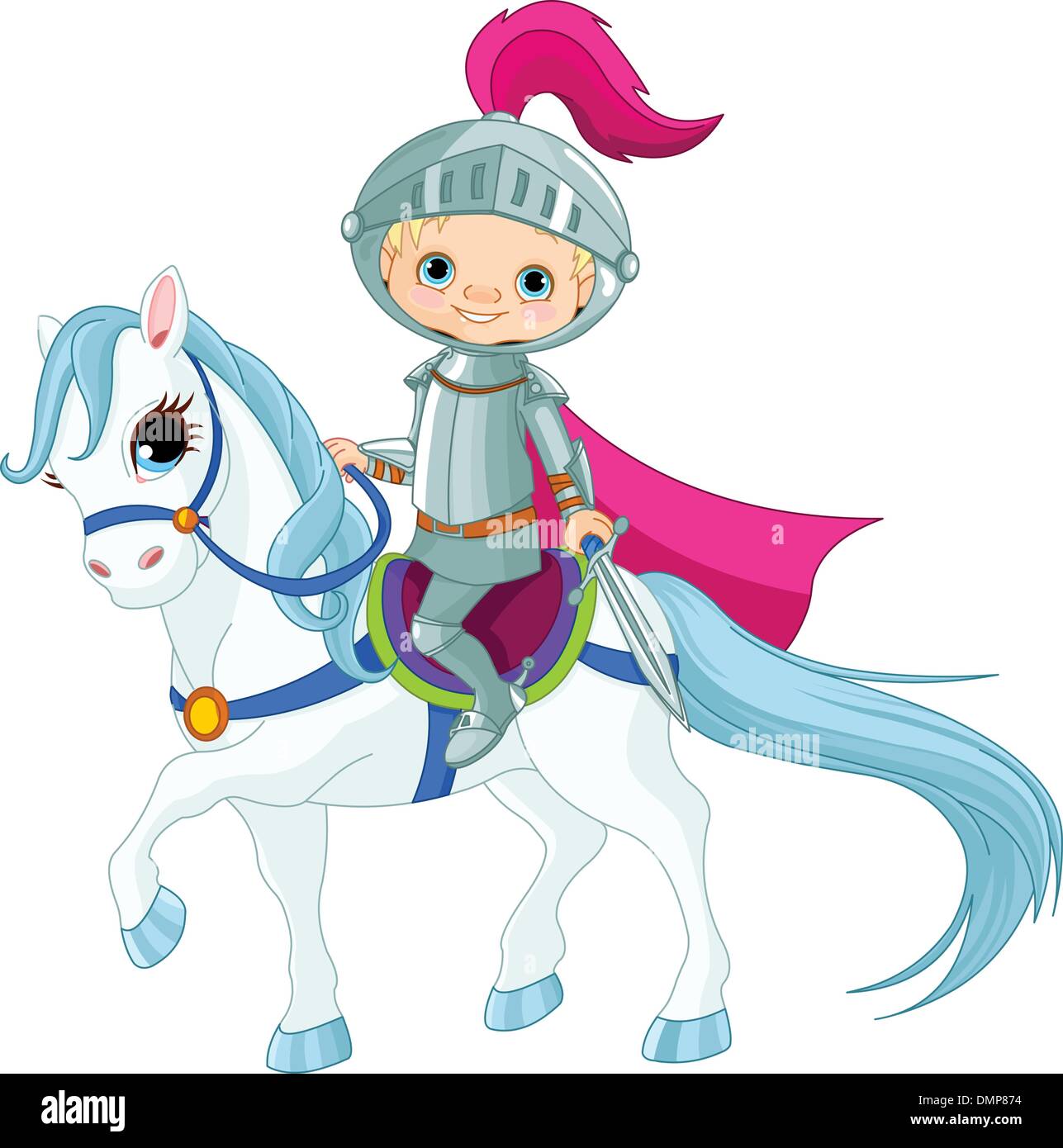 Ritter auf Pferd Stock-Vektorgrafik - Alamy