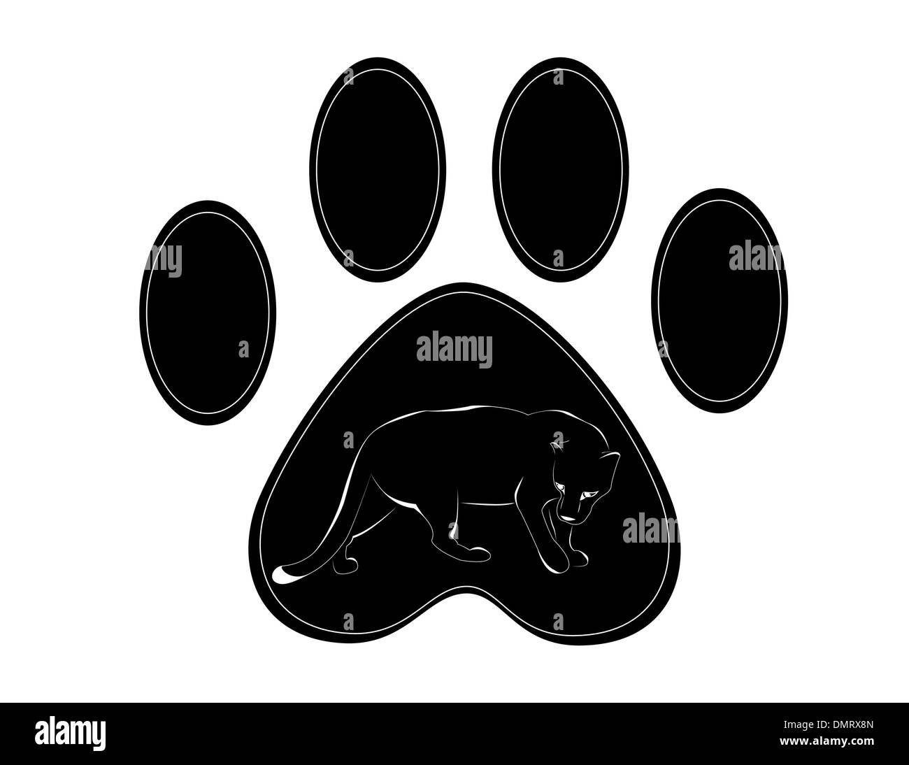 Pfote von panther Stock-Vektorgrafik - Alamy